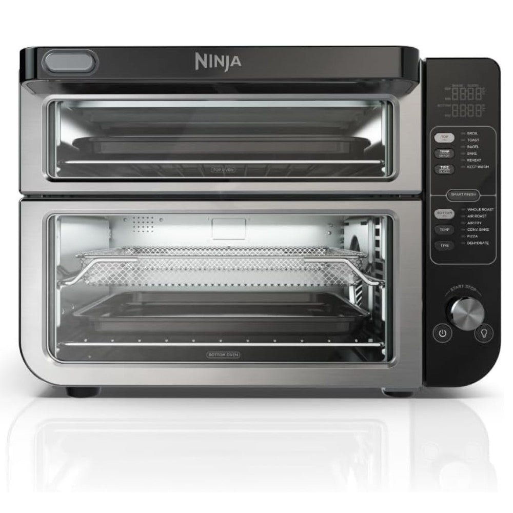 NINJA DCT401 12-in-1 Double Oven with FlexDoor, FlavorSeal & Smart Fin ...